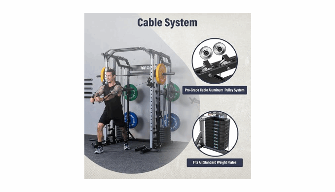 Major Fitness Drone2 Premium Smith Machine, All-in-One Home Gym Squat ...