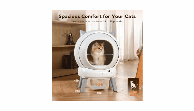 ZHMZ Self Cleaning Litter Box: Automatic Litter Box Self Cleaning for ...