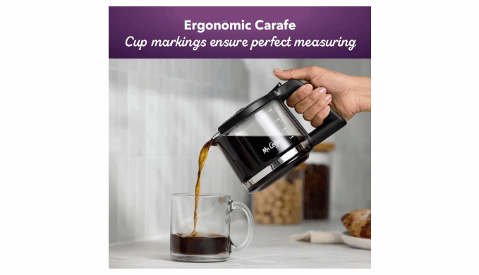 Mr. Coffee 5-Cup Programmable Coffee Maker Black: Drip Coffee Machine ...