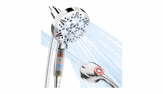 MIKEE Filtered Shower Head with Handheld, High Pressure 10 Spray Mode ...