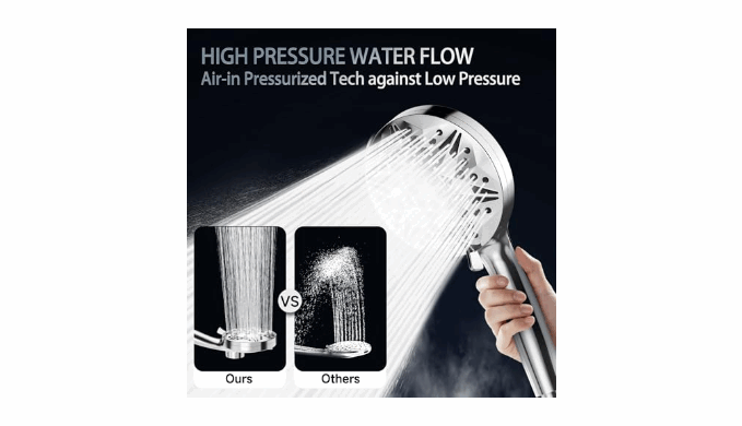 MIKEE Filtered Shower Head with Handheld, High Pressure 10 Spray Mode ...