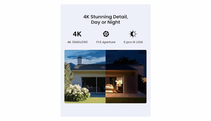 REOLINK 4K Outdoor Security Camera, 2.4/5GHz Wi-Fi 6, AI Detection ...