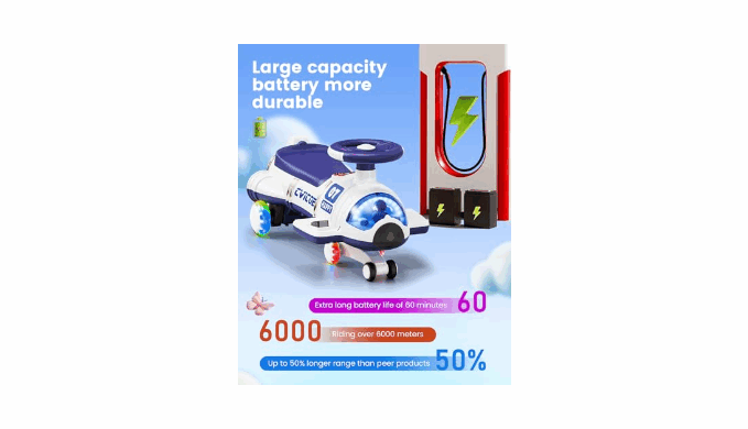 CVICOE 12V Dual Motor Electric Wiggle Car with Pedal for Kids, 2 in 1 ...