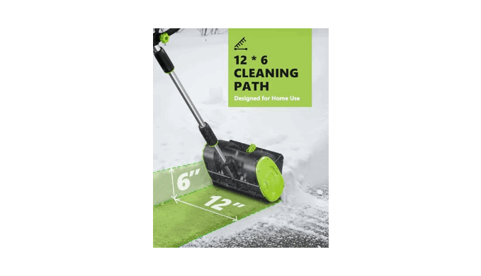 Vibekio 20V 12.2-Inch Cordless Snow Shovel, Battery Powered Snow Blower ...