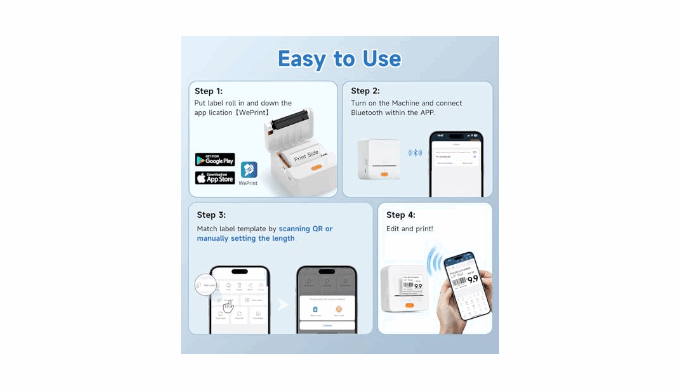 DETONGER Label Maker Machine P1 2 Inch Thermal Printer Portable ...