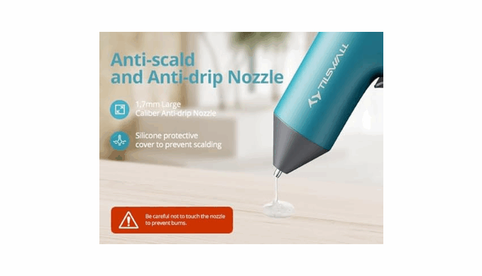 Tilswall Cordless Hot Glue Gun, Rapid 30s Preheat, Mini glue gun and ...