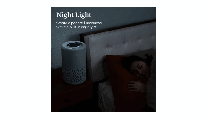 Levoit Core 200s Smart Air Purifier Gray: 1-Year Warranty, 4 Settings ...