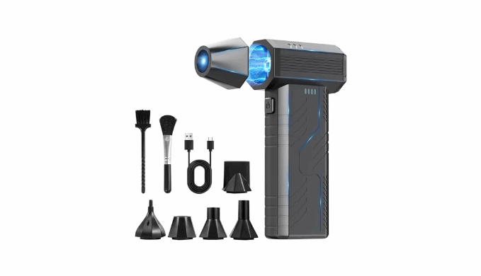 Compressed Air Duster, 8000mAh 130,000 RPM Keyboard Cleaner, Replace ...