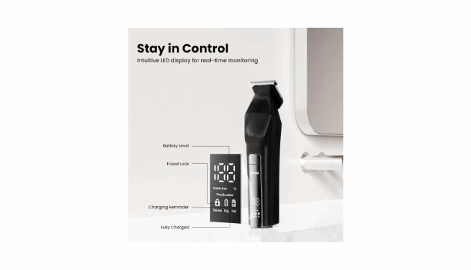 Yineel HC600 Beard Trimmer for Men, All-in-One Cordless Grooming Kit ...