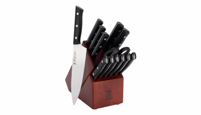 J.A. Henckels Dynamic Stainless Steel 14-Pc. Knife Block Set - Coupon ...