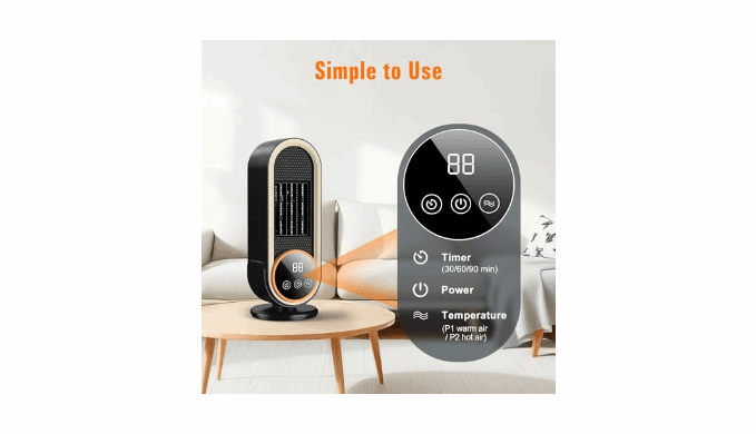 Dandist Space Heaters for Indoor Use with Remote, 2s Efficient Heating ...