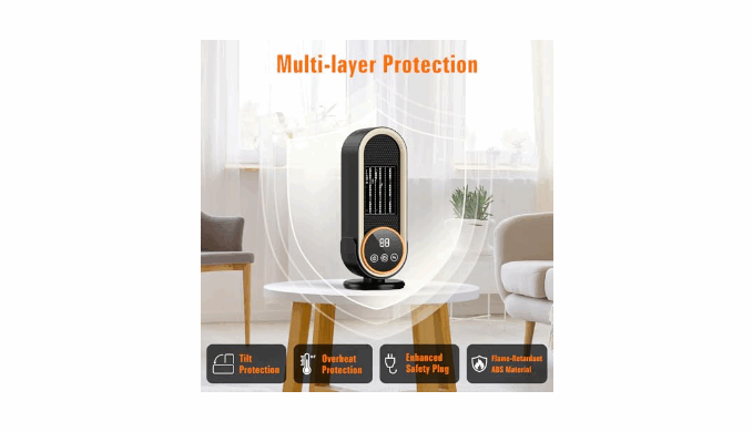 Dandist Space Heaters for Indoor Use with Remote, 2s Efficient Heating ...