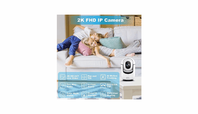 Cloarks 2K Pan/Tilt Security Camera, WiFi Indoor Cameras for Home ...