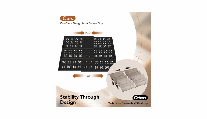 DIOLOVE 2-Pack Expandable Spice Drawer Organizer (11″-22″), 3-Tier ...