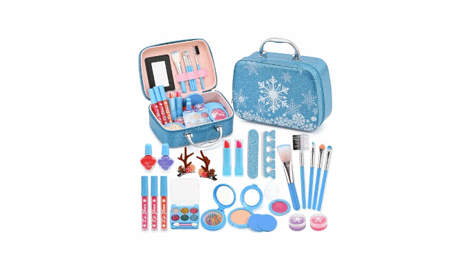 ACGASK Real Washable Makeup Kit for Girls - Non-Toxic Kids Play Make Up ...