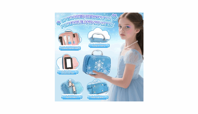 ACGASK Real Washable Makeup Kit for Girls - Non-Toxic Kids Play Make Up ...
