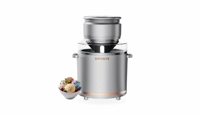 BRIOBITE 1.1 Quart Ice Cream Maker – Electric Ice Cream Machine for ...