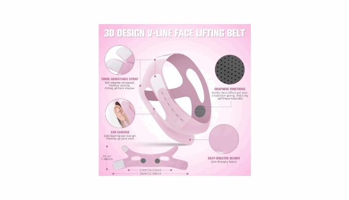JenChrysm Chin Strap For Sleeping - Jawline Shaper with 3D Design ...