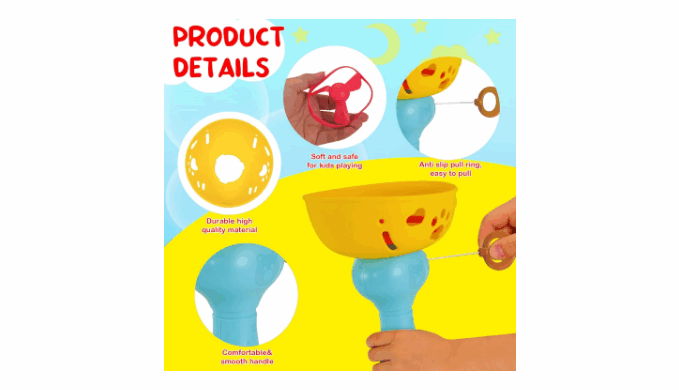 Qiuyanbo Outdoor Flying Disc Launcher Toys Set Pull-String Launchers ...