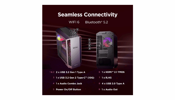 Lenovo - LOQ Tower Gaming Desktop - AMD Ryzen 7 8745HX - 16GB RAM ...