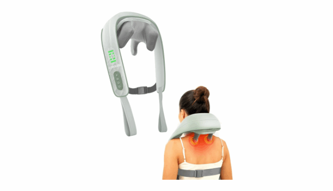 Snailax Cordless Neck Shoulder Massager with Heat, 4D Deep Tissue ...