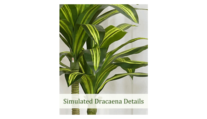 Artificial Plants Indoor, 4FT Tall Fake Tree with White Tall Planter ...