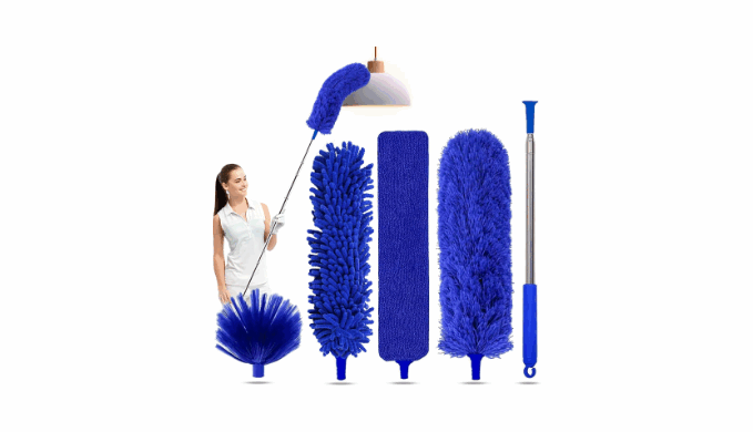 5-in-1 Kit Dusters for Cleaning, Duster with Extension Pole, Extendable ...
