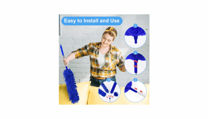 5-in-1 Kit Dusters for Cleaning, Duster with Extension Pole, Extendable ...