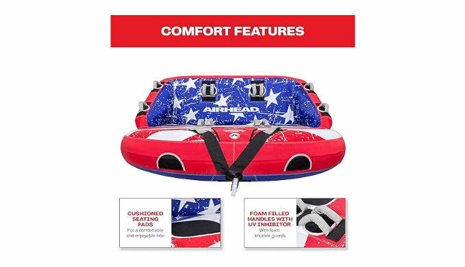 Airhead Super Mable 3-Person Towable Tube for Boating – Inflatable Boat ...