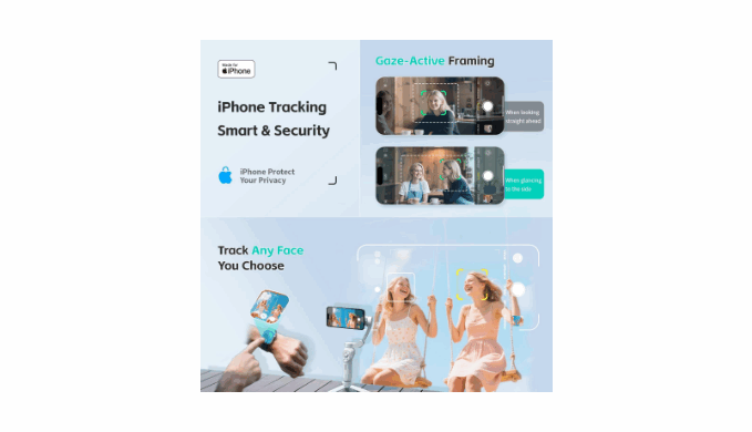 COMITOK MOGO Only for iPhone, Gimbal Stabilizer for iPhone, [MFi ...