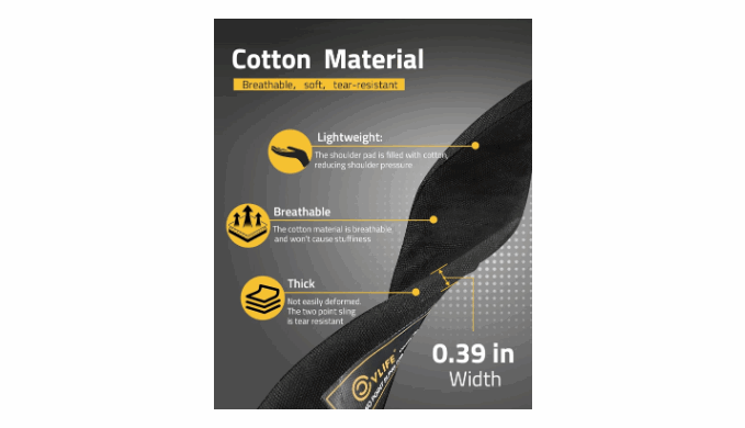 CVLIFE Two Point Sling with 360°Rotate Swivels Gun Sling Wide Shoulder ...