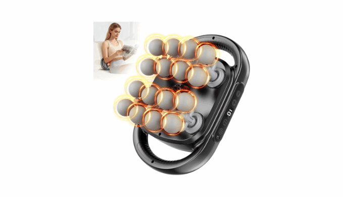 Beyn New 16-Head Massage Gun Set - 16 Gray Heads Included, 30 Speed ...