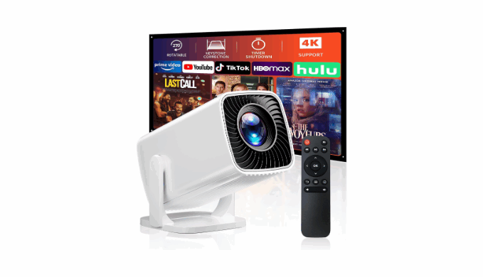 Mini Projector, Portable Projector 4K & Full HD 1080P Support, 270 ...