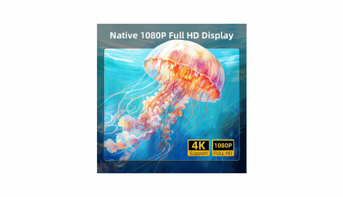 Mini Projector, Portable Projector 4K & Full HD 1080P Support, 270 ...