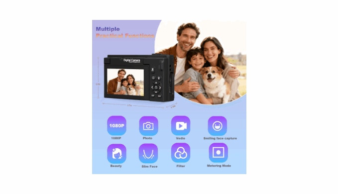 HD Digital Camera for Photography with 64MP WiFi and 3″ Flip Screen ...