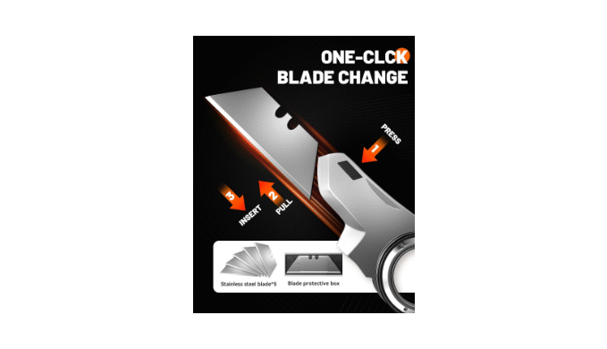 Folding Utility Knife Pocket Knife, Heavy-Duty Box Cutter with Anti ...