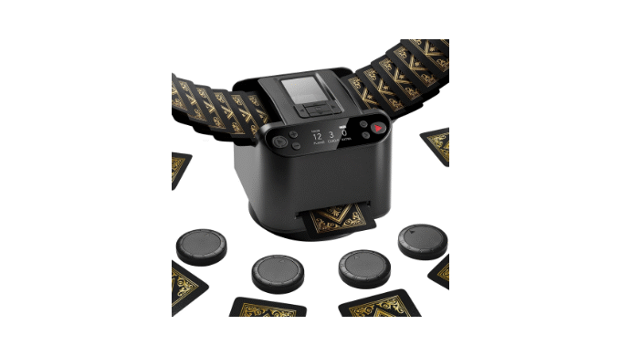 Card Shuffler, Automatic Card Dealer Machine for 1-2 Decks, 12 Players ...