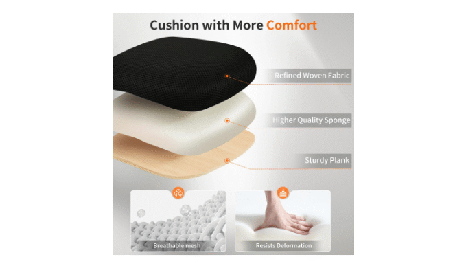 BestOffice Ergonomic Home Office Chair, Adjustable Lumbar Support and ...